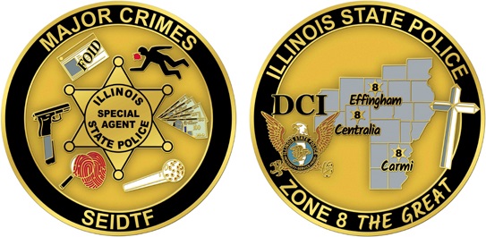 Product Detail ISP Zone 8 Coin, Illinois State Police, 2013